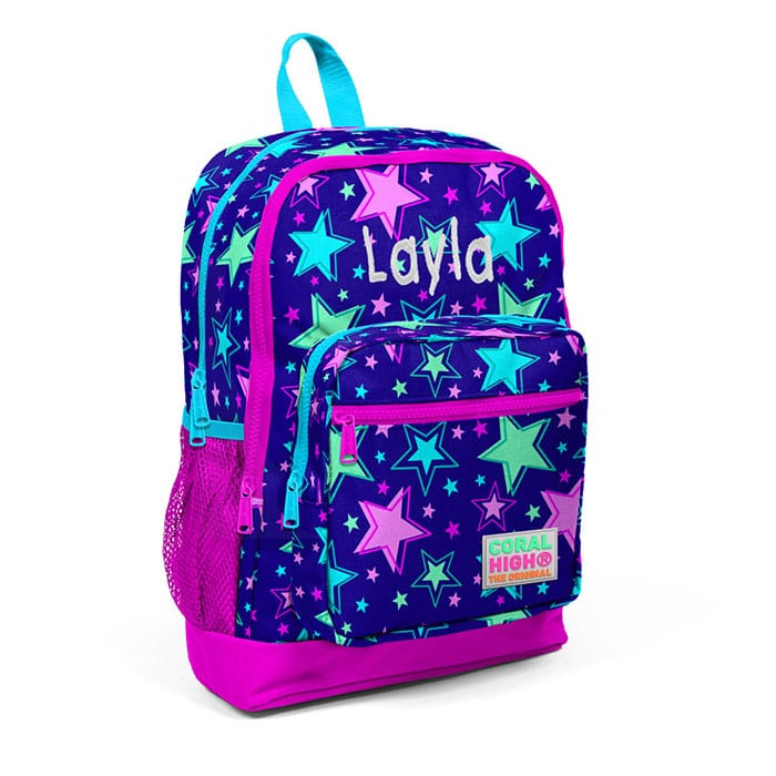 Personalized Purple Stars School backpack